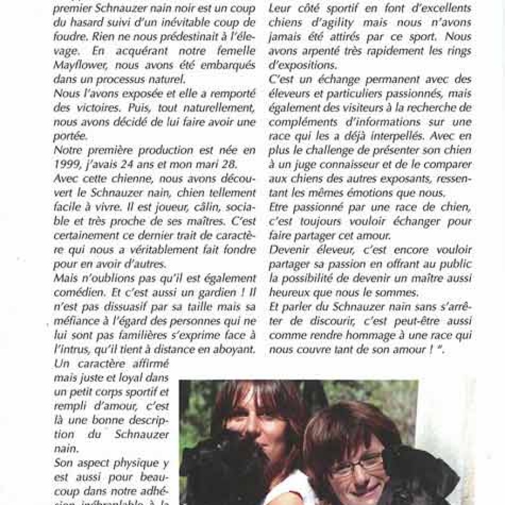 Schnauzers dans les magazines | Élevage May In Black | Essonne (91)